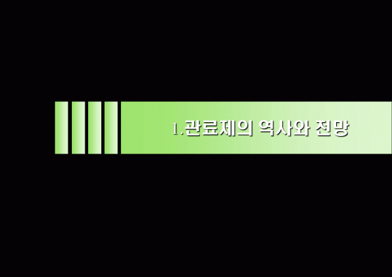 관료제의 변화에 대해