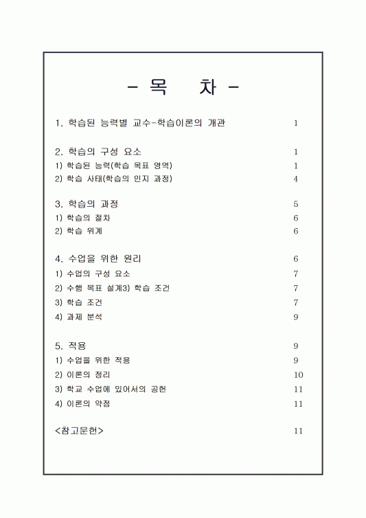 Gagn&egrave;의 수업 모형
