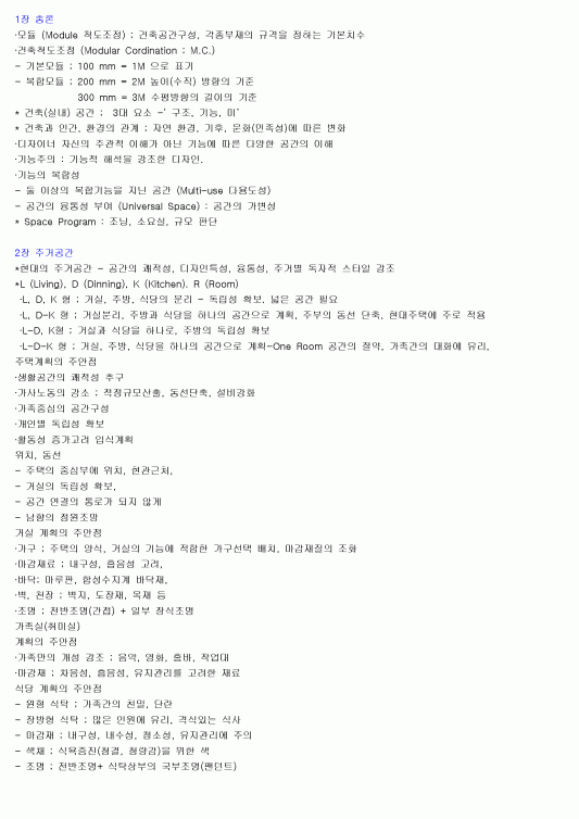 [건축사]주거공간 업무공간 상업 및 식음공간