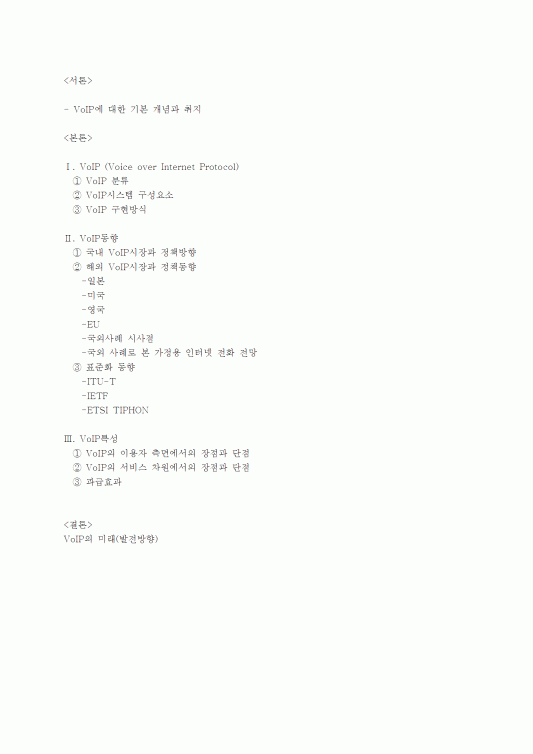 VoIP (Voice over Internet Protocol)에 대해