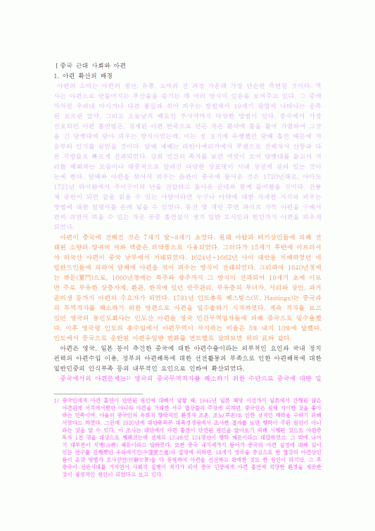 중국 근대 사회와 아편