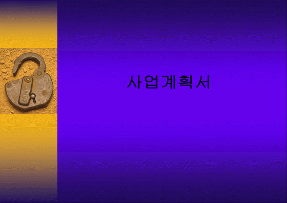 인터넷 쇼핑몰 사업계획서