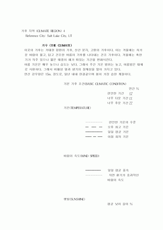 기후에 대한 계절별 변화