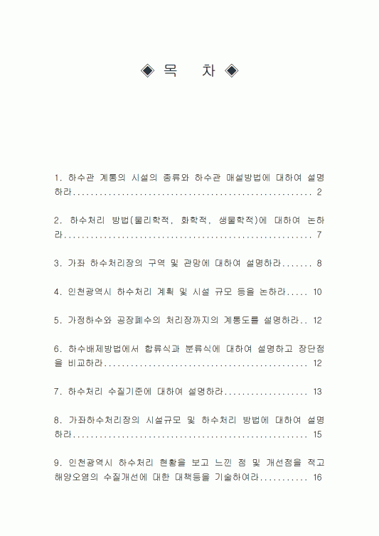승기하수처리장 견학/답사문