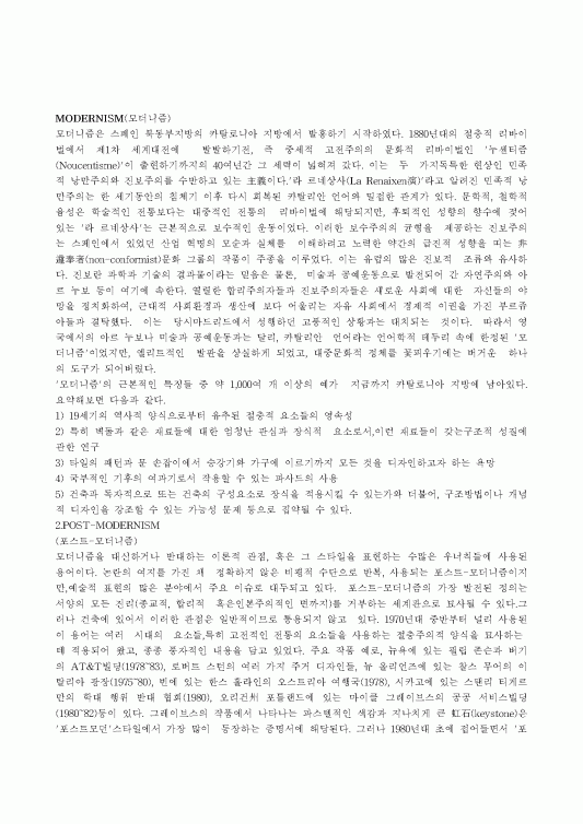 모더니즘에 대해