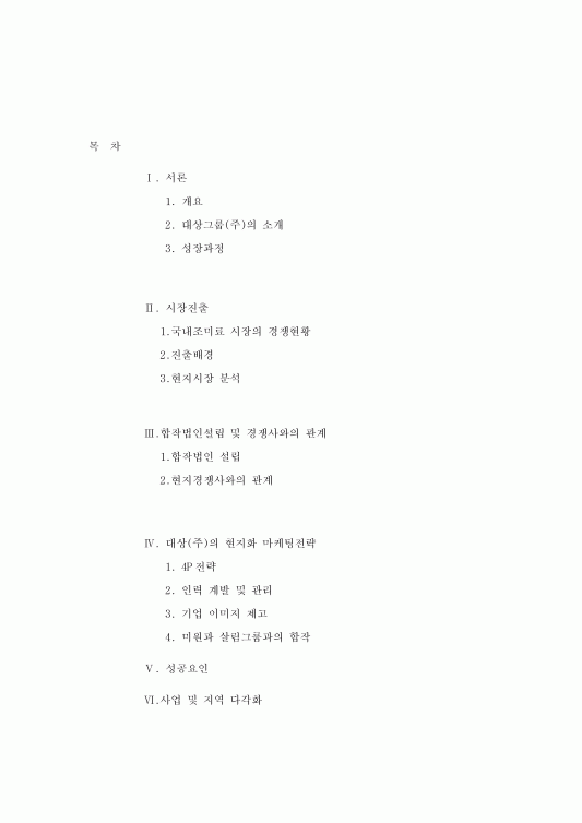 대상그룹의 인도네시아 진출 과정