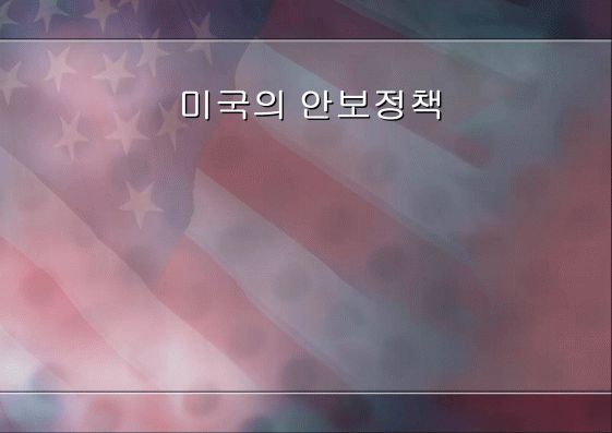 미국의 안보정책
