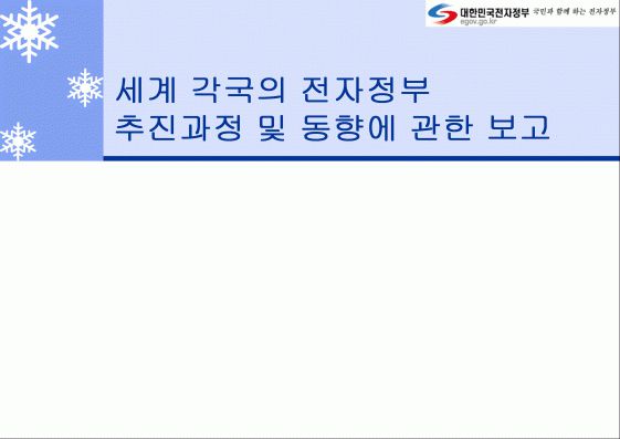 세계의 전자정부 현황