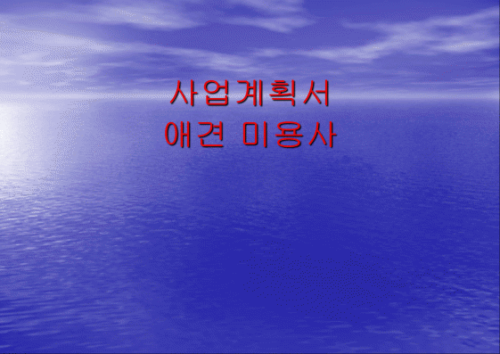 사업계획서-애견미용사