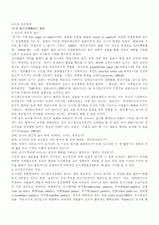도시의 공간체계