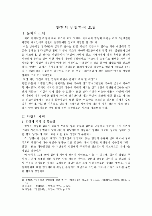 양형의 법철학적 고찰