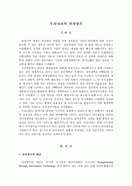 우리나라의 전자정부
