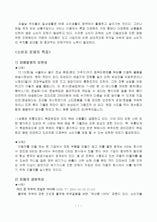 소비자 문제 사례