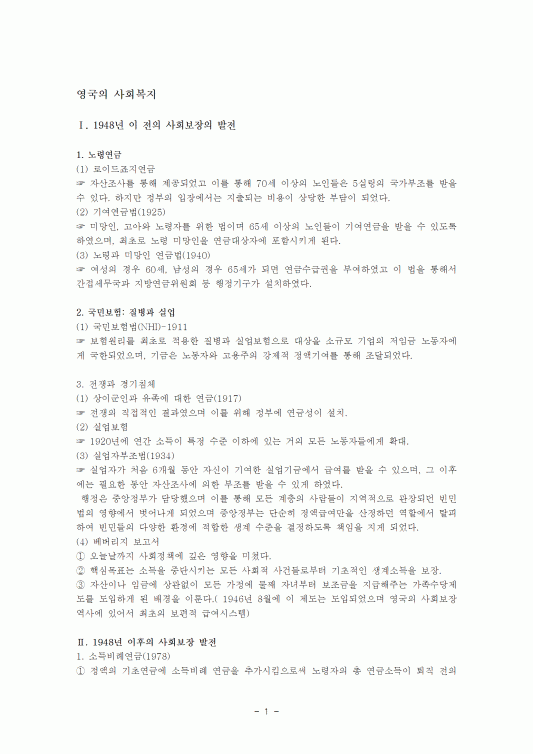 영국의 사회복지