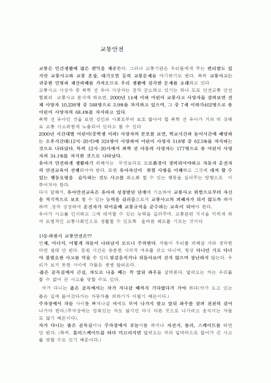 교통안전 레포트 자료