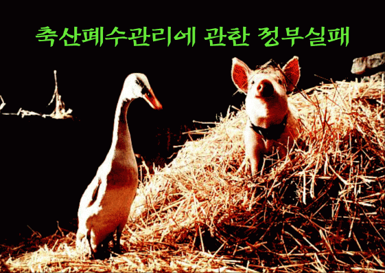 축산폐수관리에 관한 정부실패