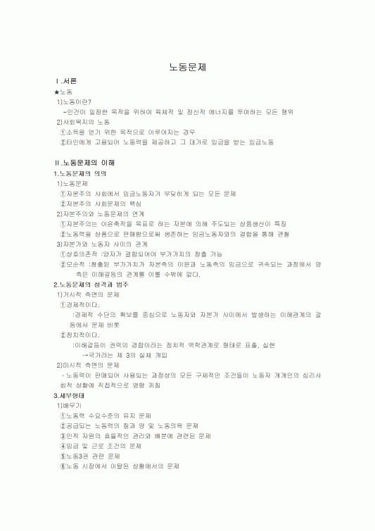 [분석/조사] 노동문제