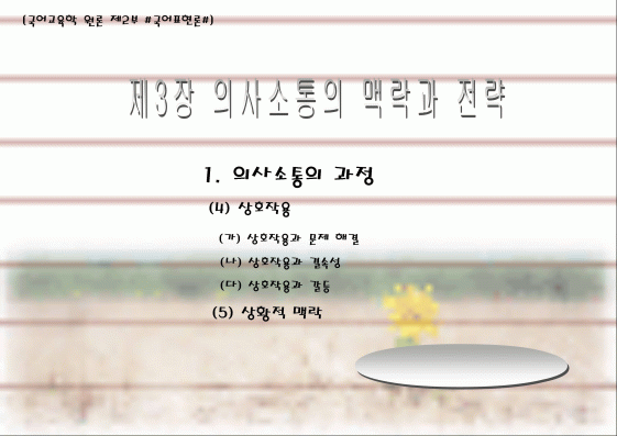 의사 소통의 맥락과 전략