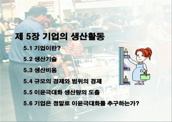 [인문과학] 기업의 생산활동