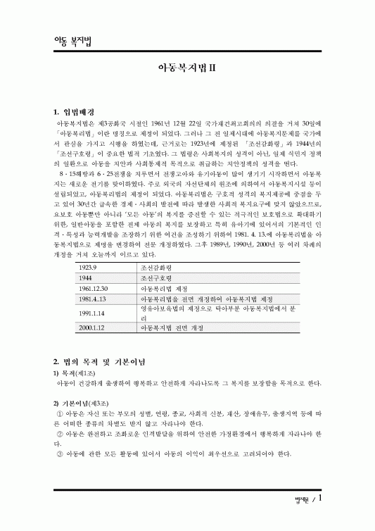 아동복지법Ⅱ