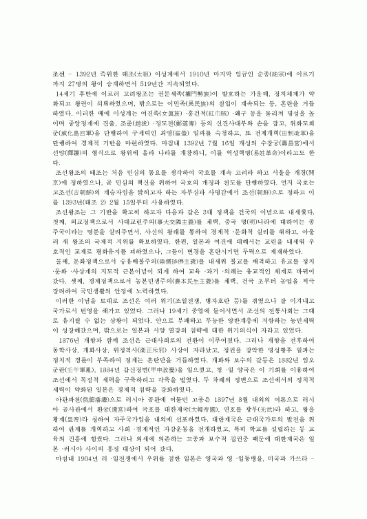 조선인과 한국인