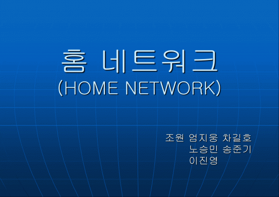 홈 네트워크(HOME NETWORK)산업전망과 정책방향
