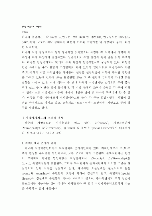 미국의 지방자치