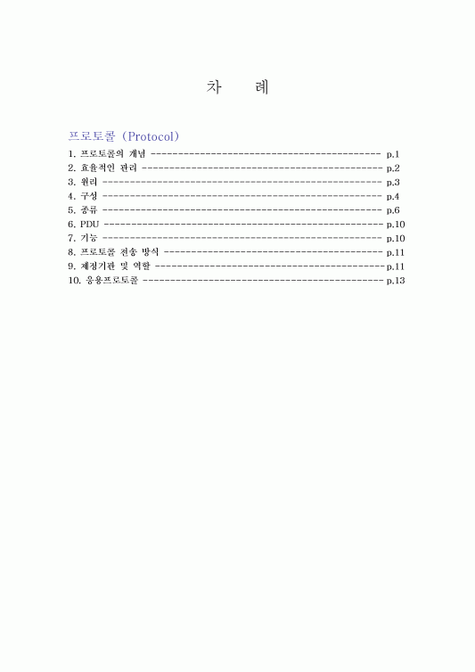프로토콜 레포트 자료