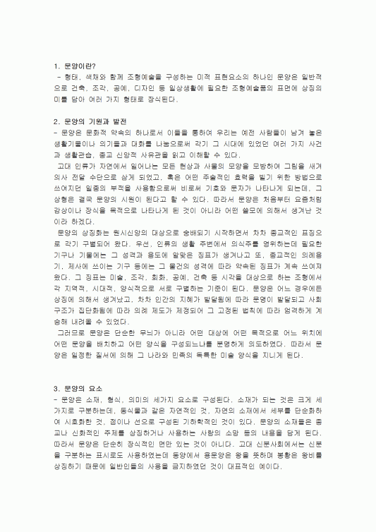 문양에 관하여