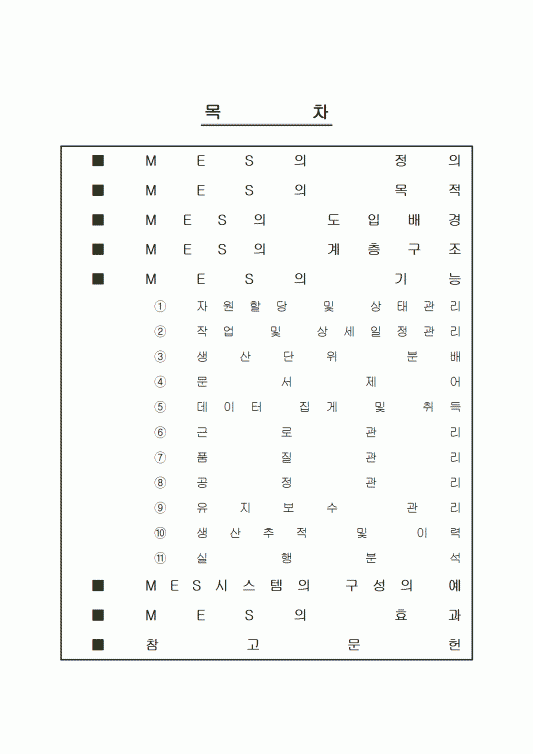 MES(Manufacturing Execution System)