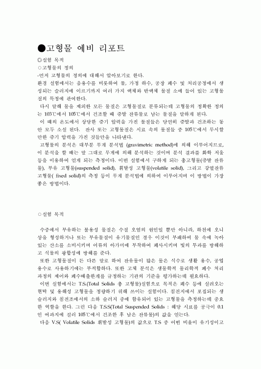 고형물예비리포트