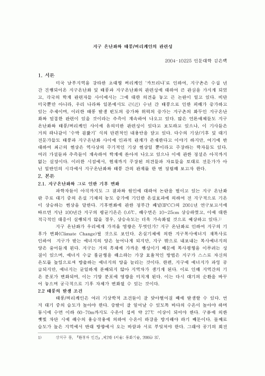 태풍과 지구온난화