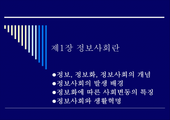 정보사회란 레포트 자료
