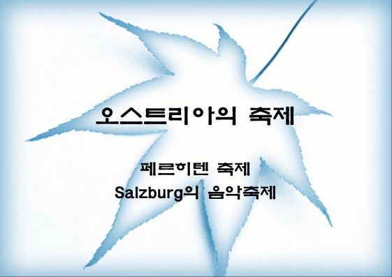 오스트리아 레포트 자료