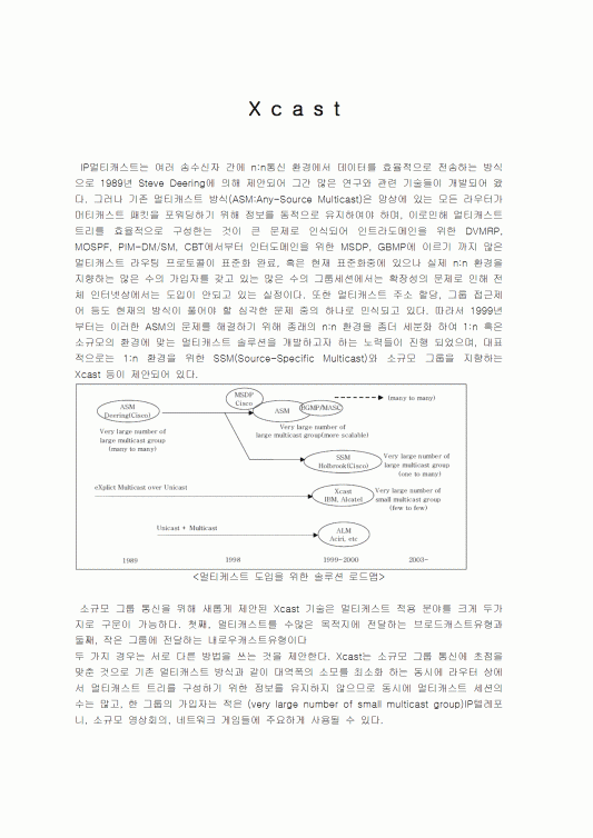 X c a s t 레포트 자료
