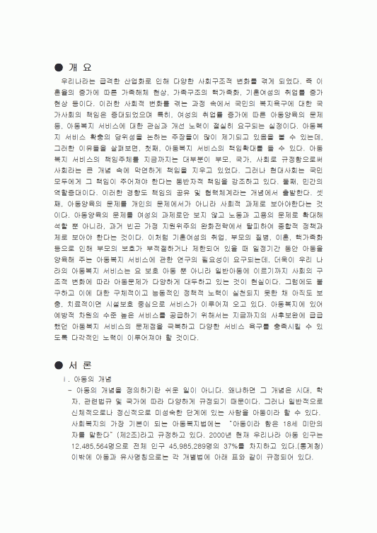 아동복지에 대하여