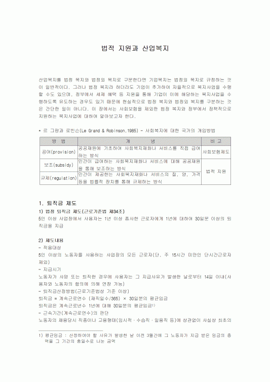 법적 지원과 산업복지