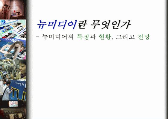 뉴미디어의 특징과 현황, 그리고 전망