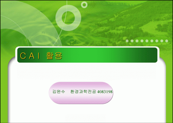 컴퓨터의 교육적활용(CAI)