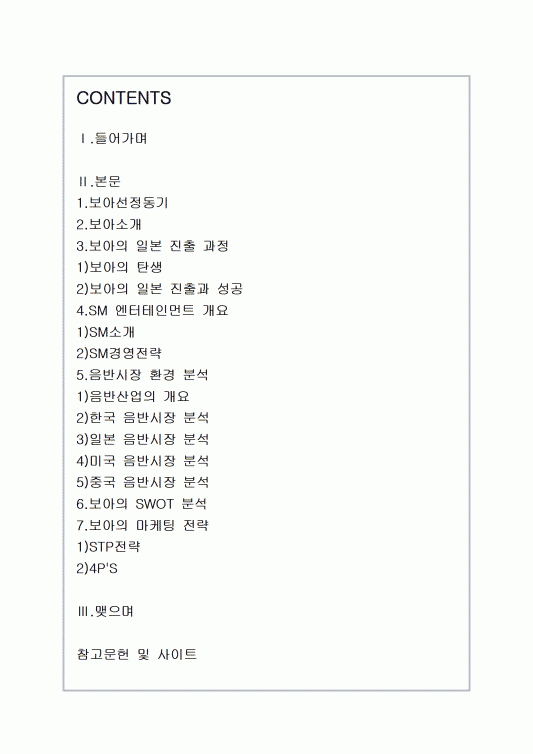 보아의 성공 글로벌 마케팅 전략