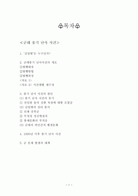 총기난사사건의 사건 정리와 원인과 대책