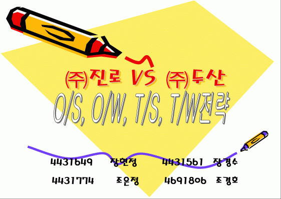 (주)진로와 (주)두산의 swot전략