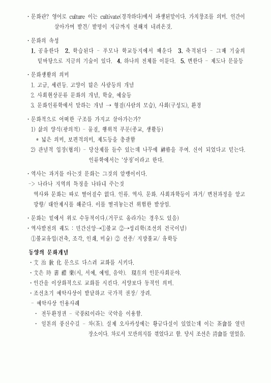 역사문화실습 중간고사 자료
