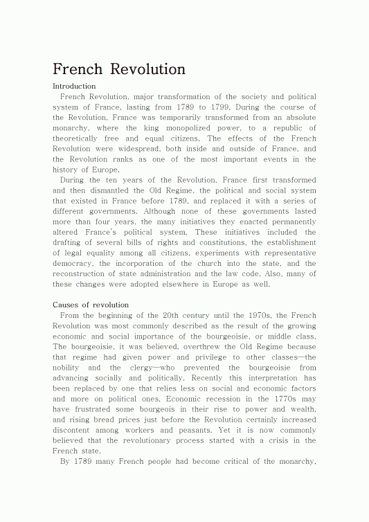 French Revolution and Charles Dickens