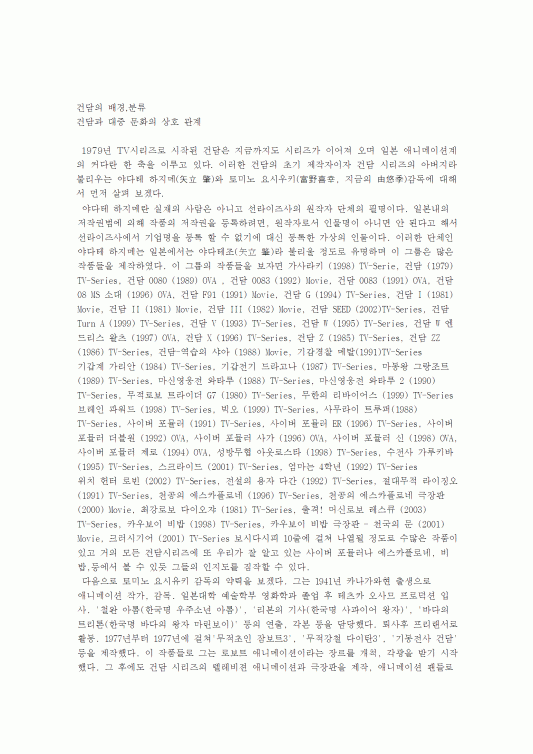 건담의 역사와 분류, 건담과 대중 사회의 상호 분석