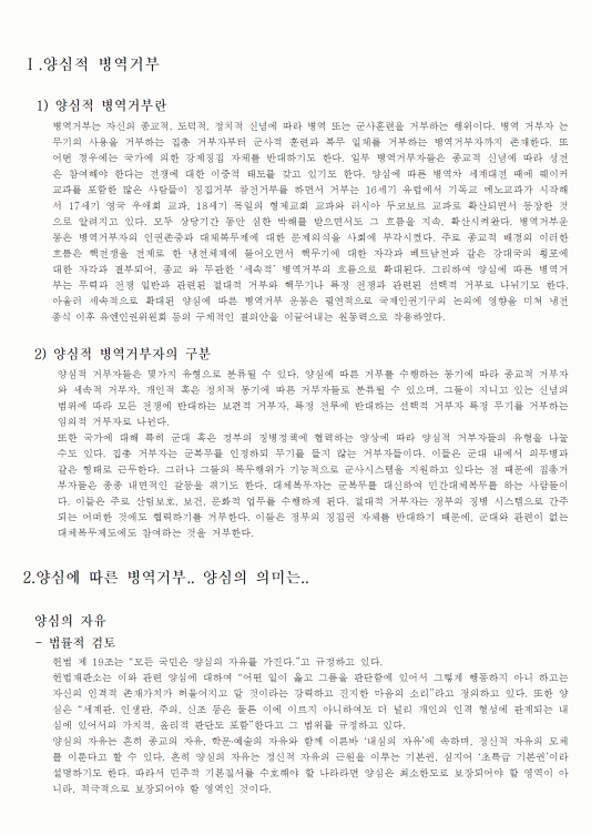 양심적 병역거부 [사회과학]