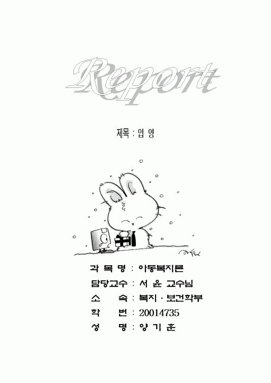 아동복지론 - 입양