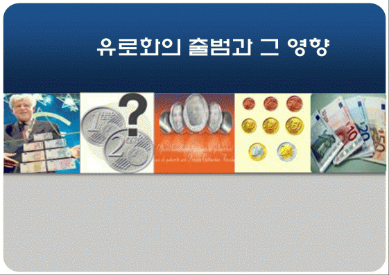 [유로화]유로화의 출범과 우리에게 미치는 영향