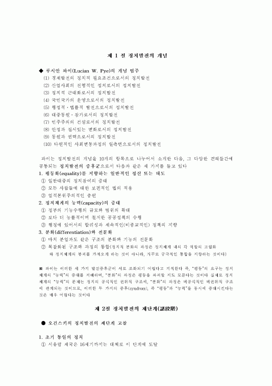 [인문과학] 정치발전