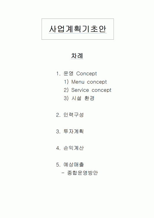 사업계획기초안